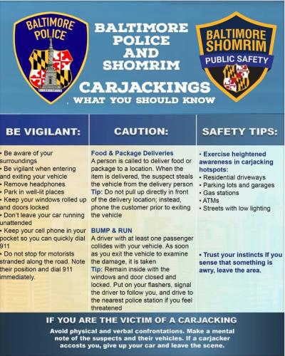 Baltimore Jewish Life | Baltimore Police & Shomrim - Carjackings: What ...